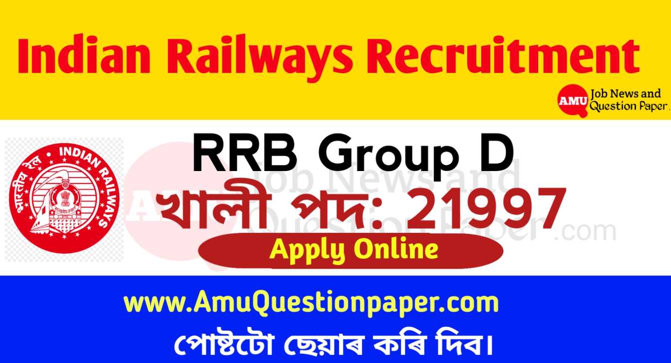 Indian Railways Recruitment 2026, Apply online for 21997 Group D posts